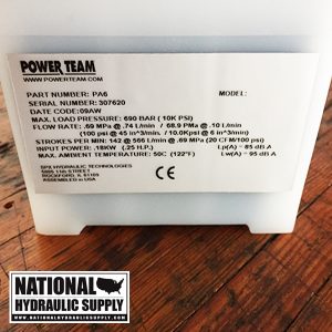 Power Team PA6 Pump, Air Hydraulic, Portable, Single Speed, Single ...